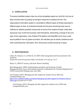 Risk assessment report | PDF