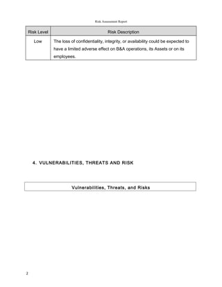 Risk assessment report | DOC
