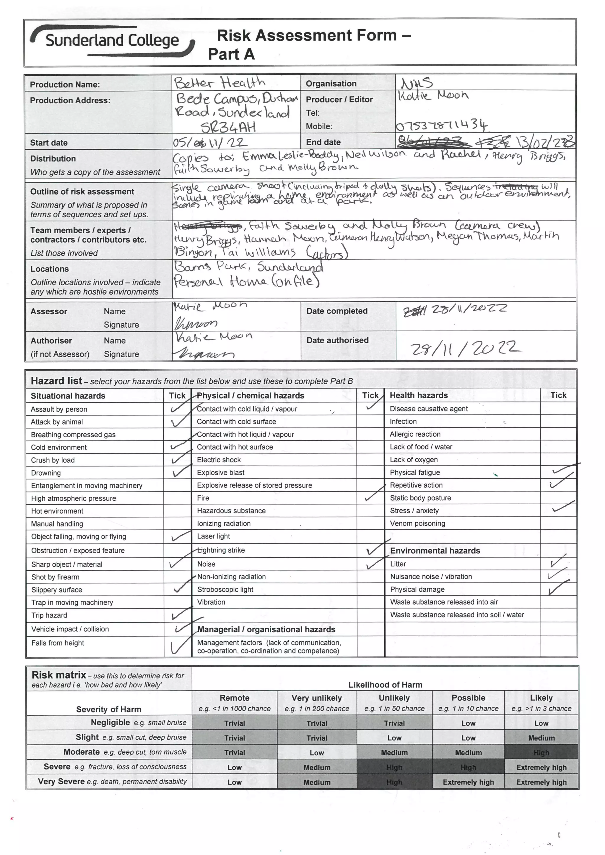 Risk Assessments | PDF
