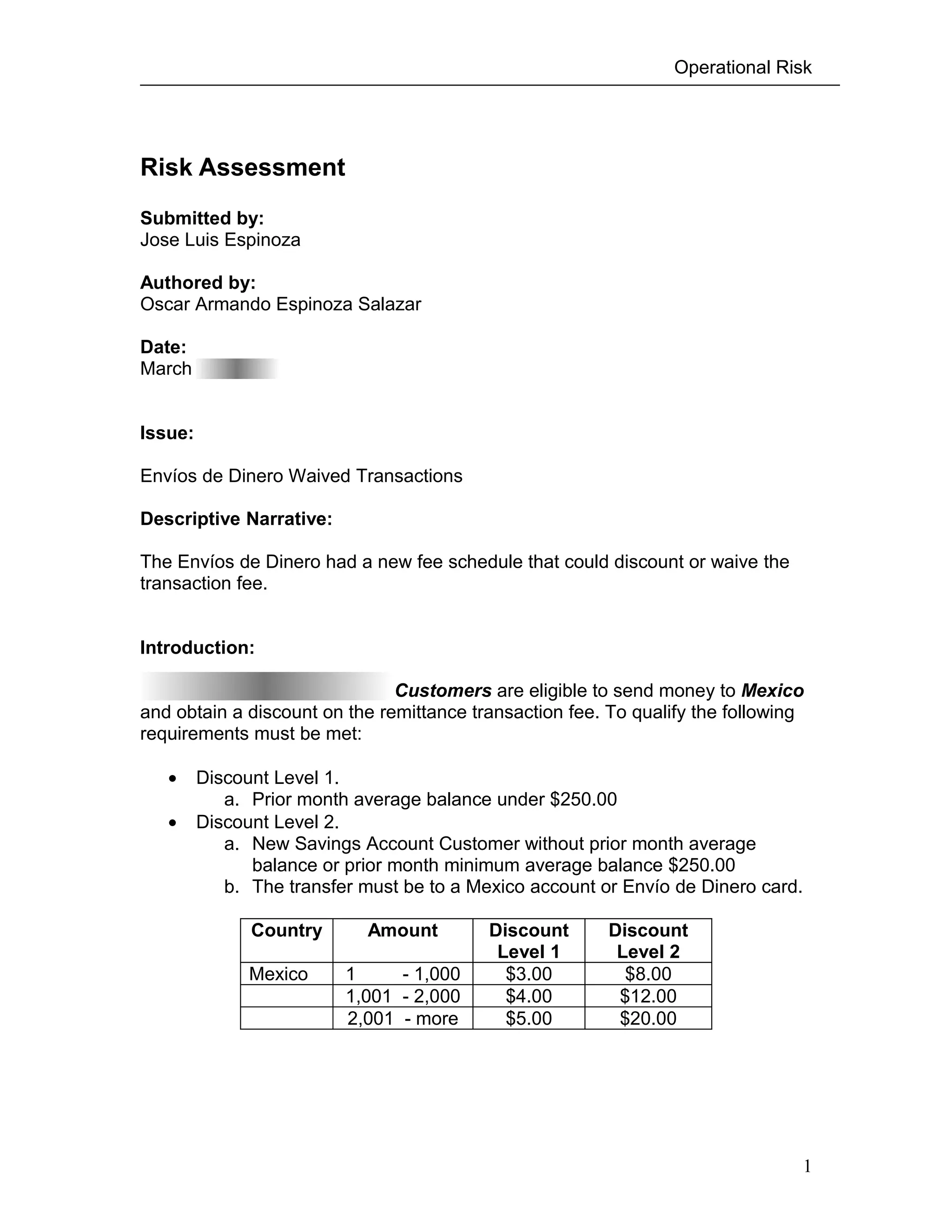 Risk Assessment Sample | PDF