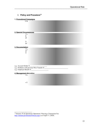 Risk Assessment Sample | PDF | Business Banking & Finance | Business
