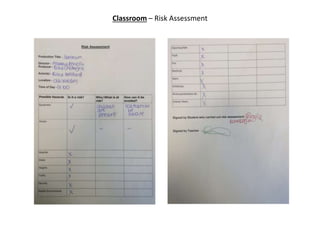 Risk Assessments and Location Recces | PPTX