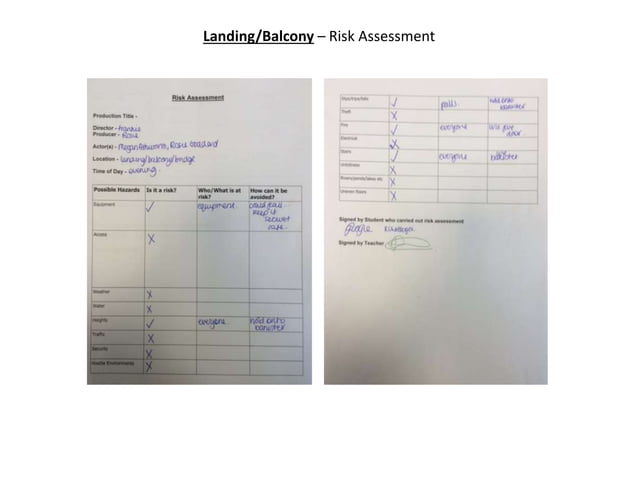 Risk Assessments and Location Recces | PPTX