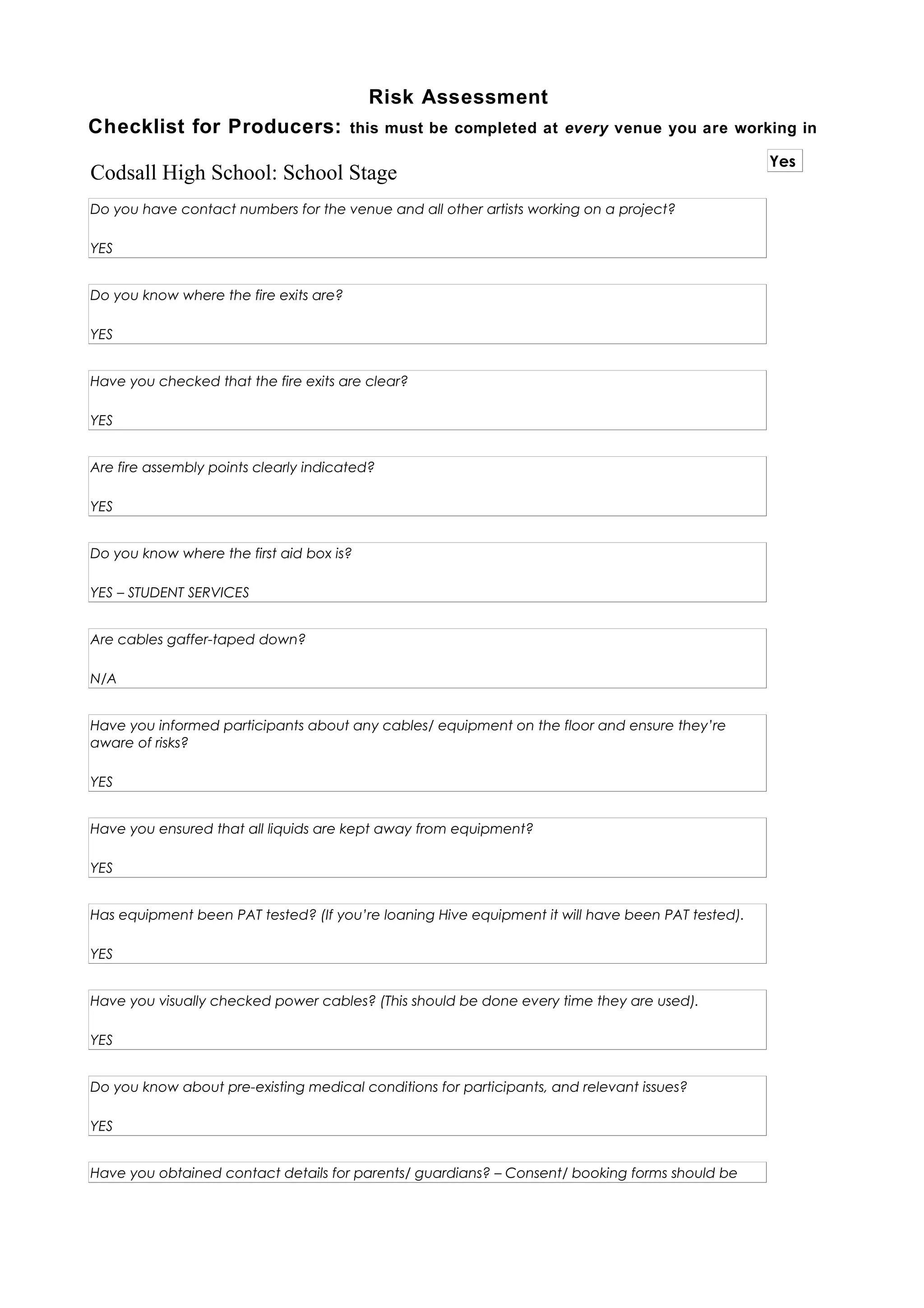 Risk assessment school stage | DOC