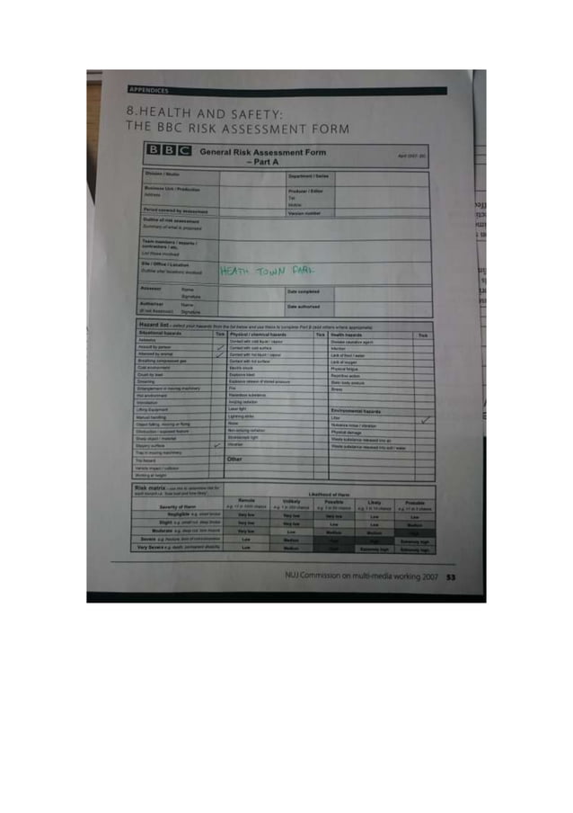 Risk assessments unit 18 lo3 | PDF
