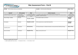 Risk assessment template | DOC