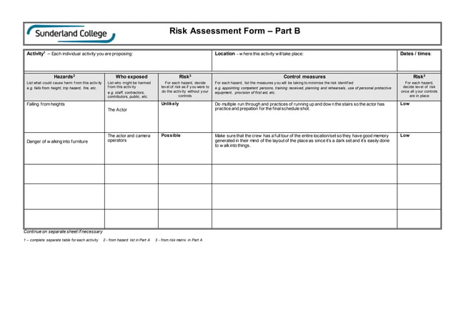 Risk assessment template | PDF