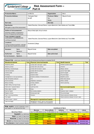 Risk assessment template | PDF