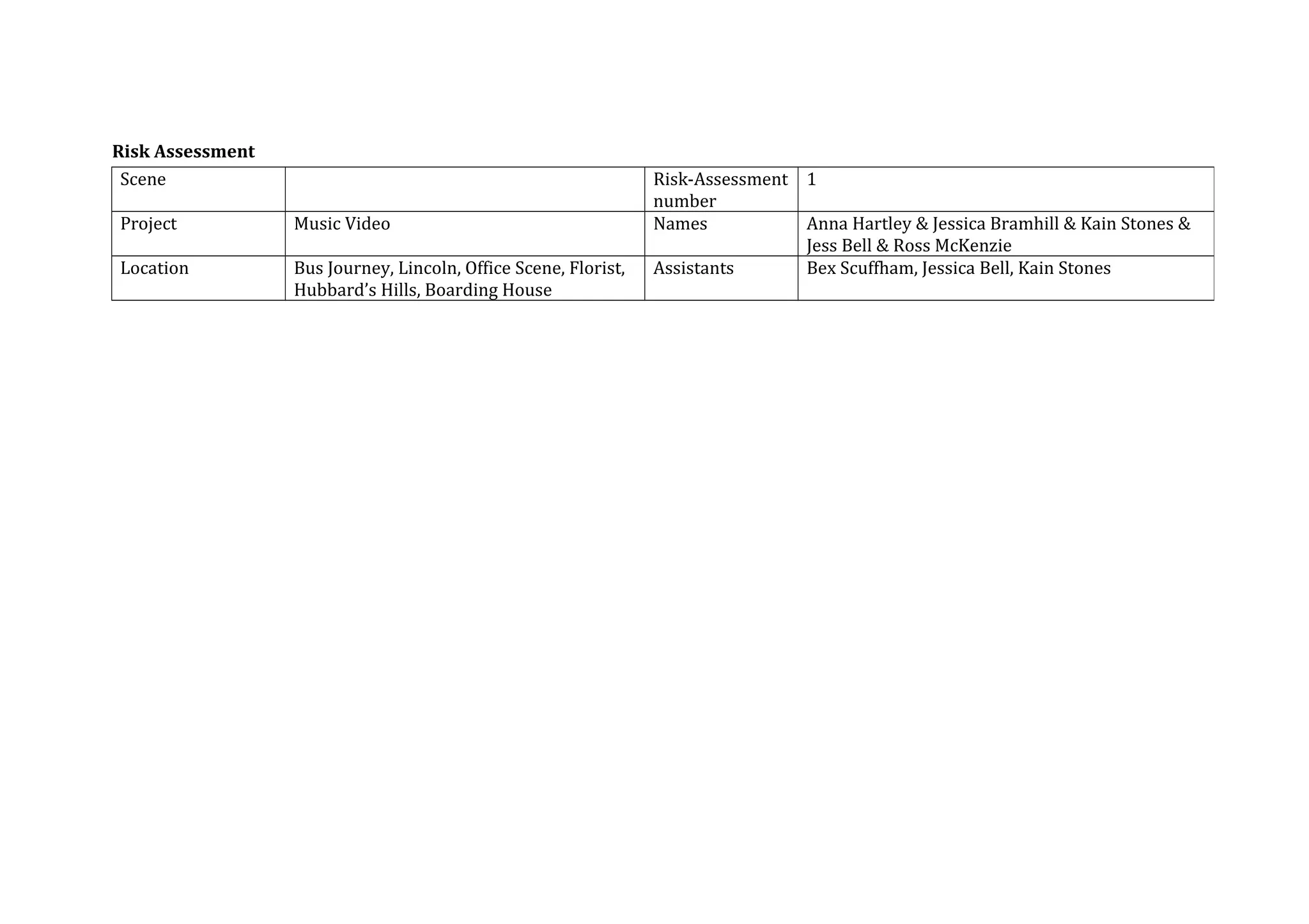 Risk assessment template media | PPT