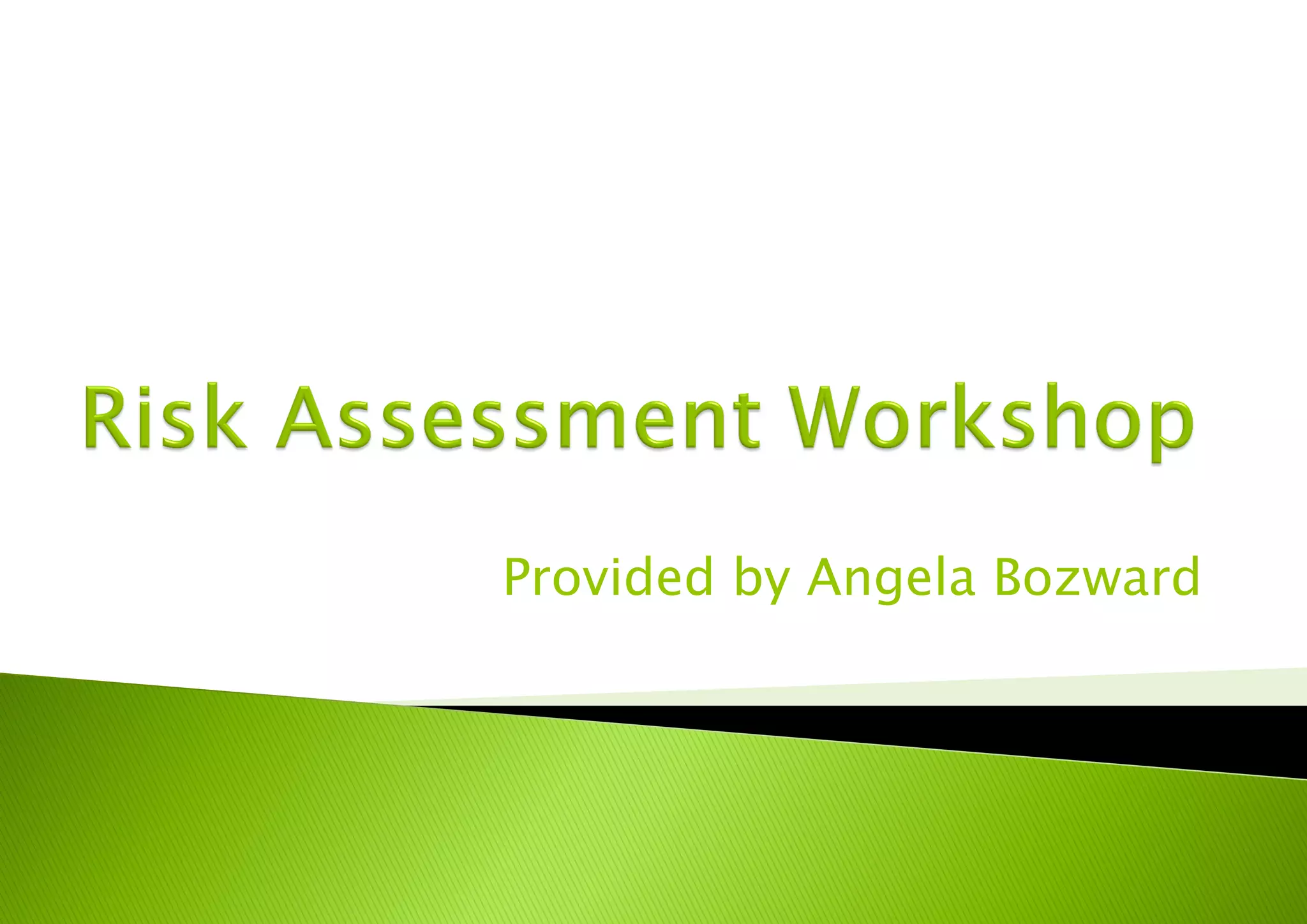 Risk Assessment Workshop | PDF