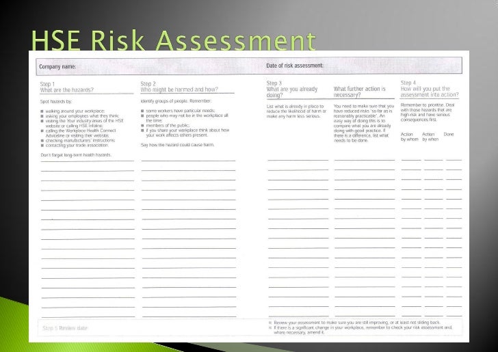 Risk Assessment Workshop