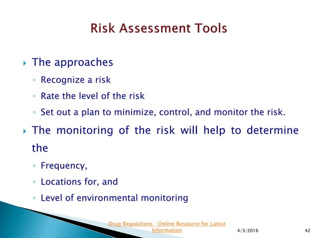 Quality Risk Assessmsnt for Environmental Monitoring | PPTX ...