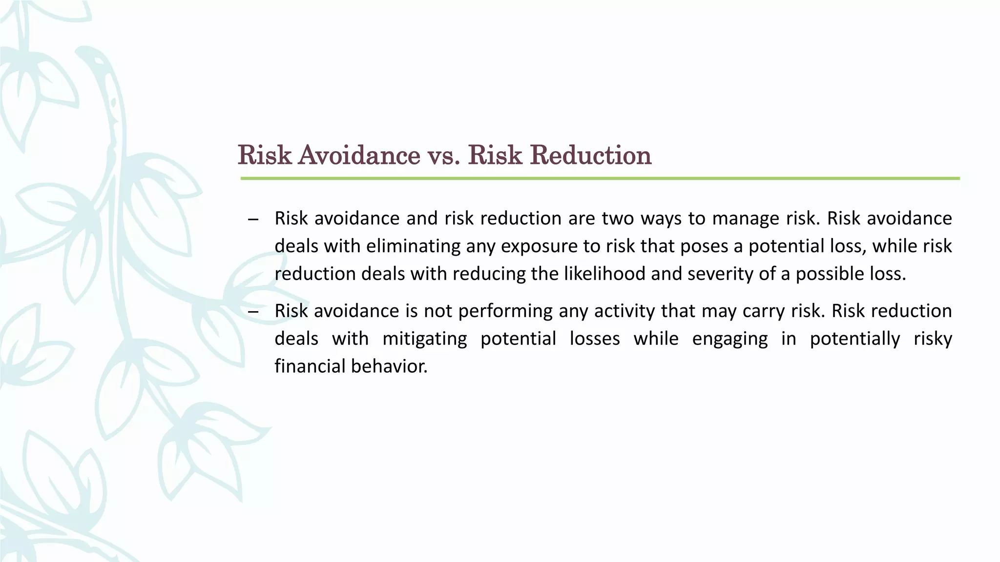 Risk avoidance | PPTX