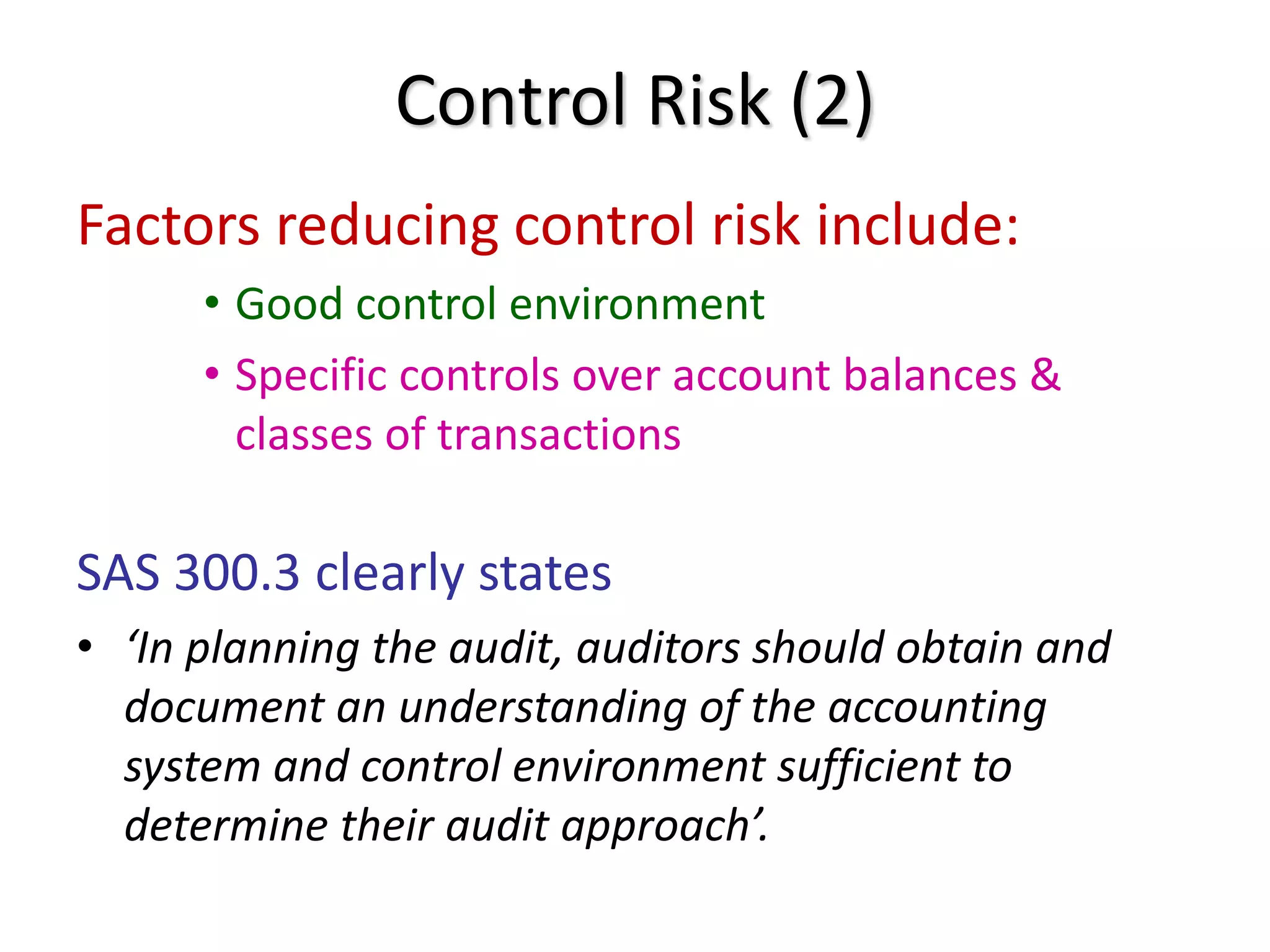 Risk Based Approach to Auditing Financial Statements.pptx | Stocks and ...