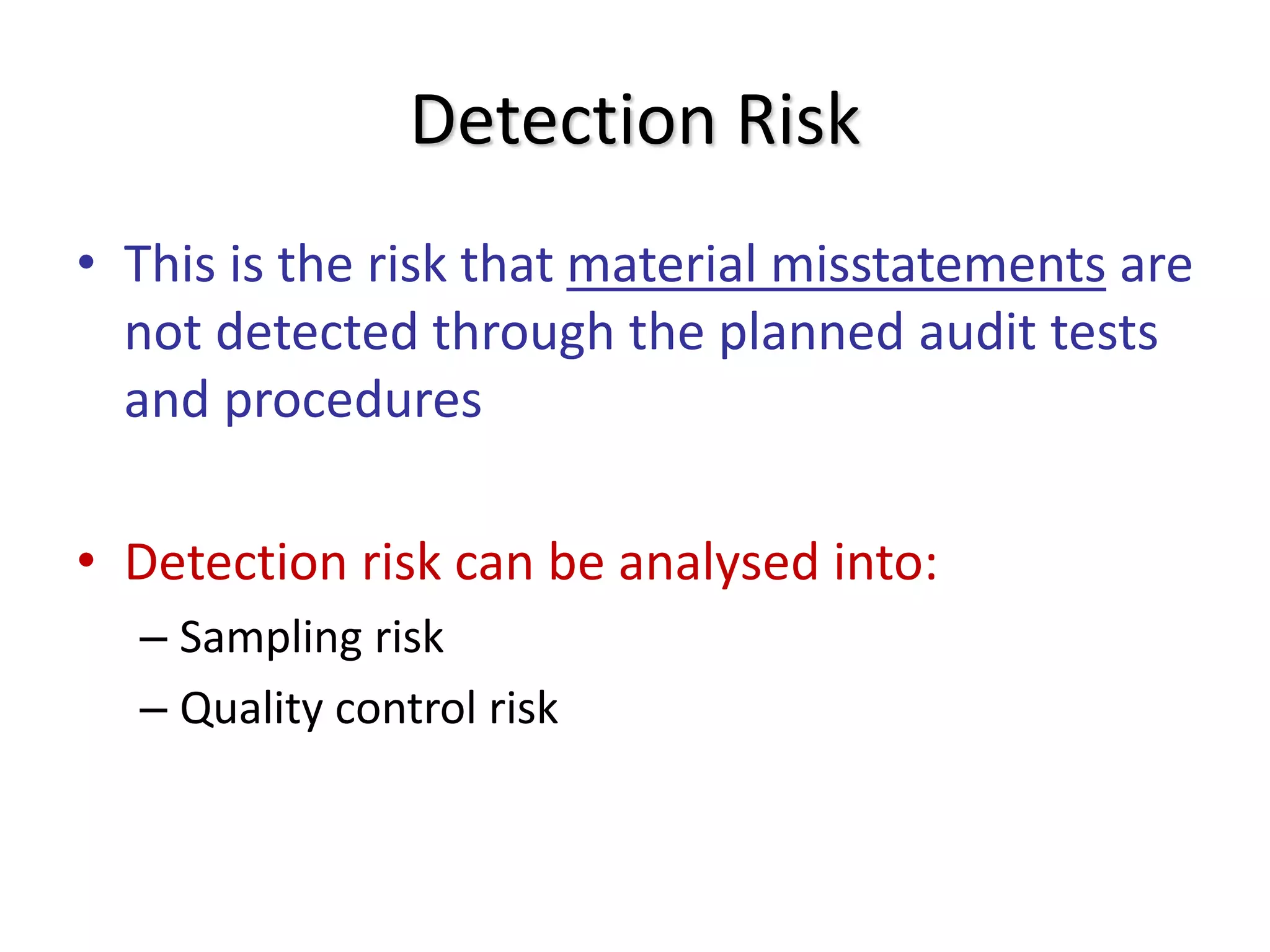Risk Based Approach to Auditing Financial Statements.pptx | Stocks and ...