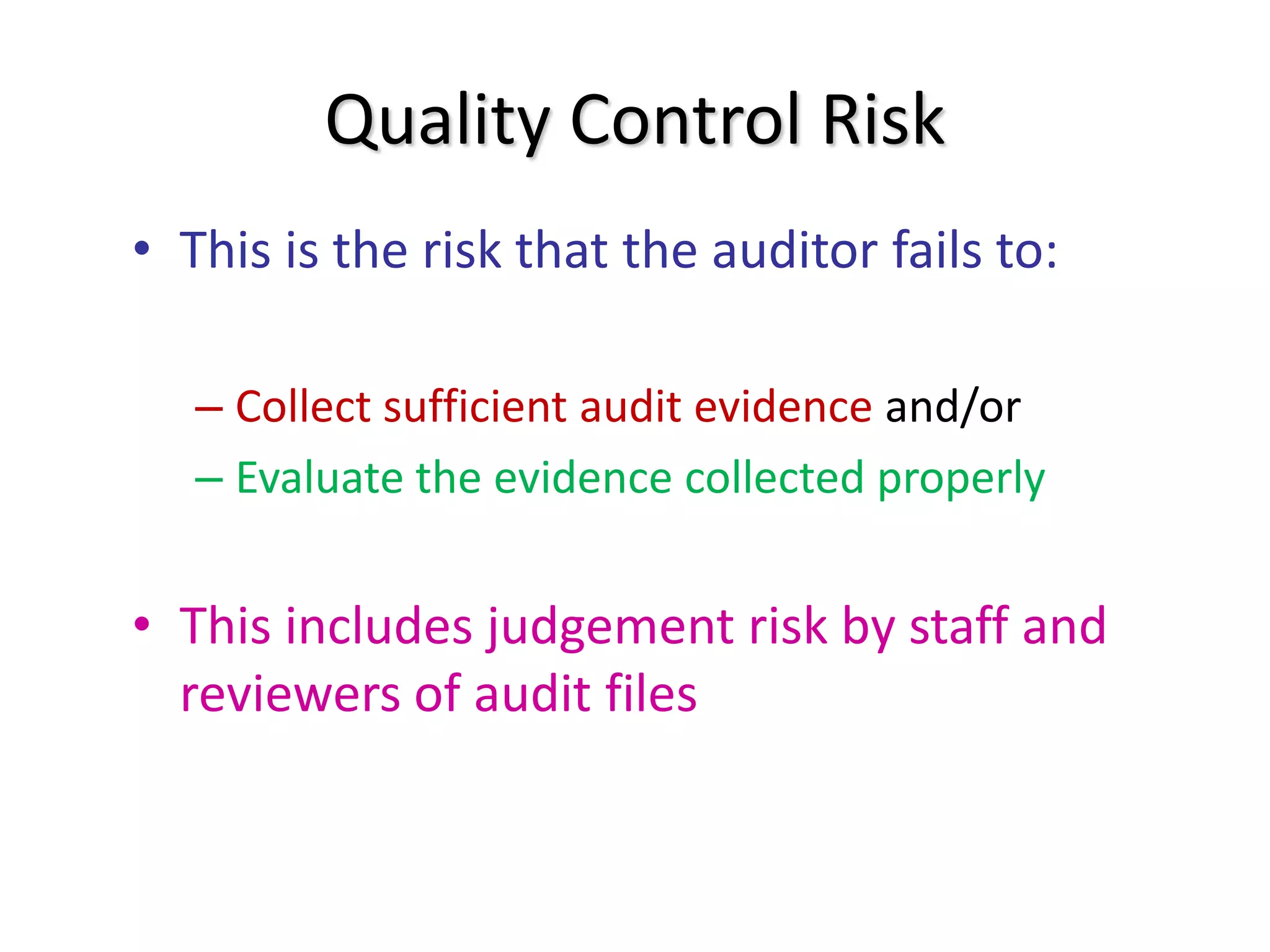 Risk Based Approach to Auditing Financial Statements.pptx | Stocks and ...