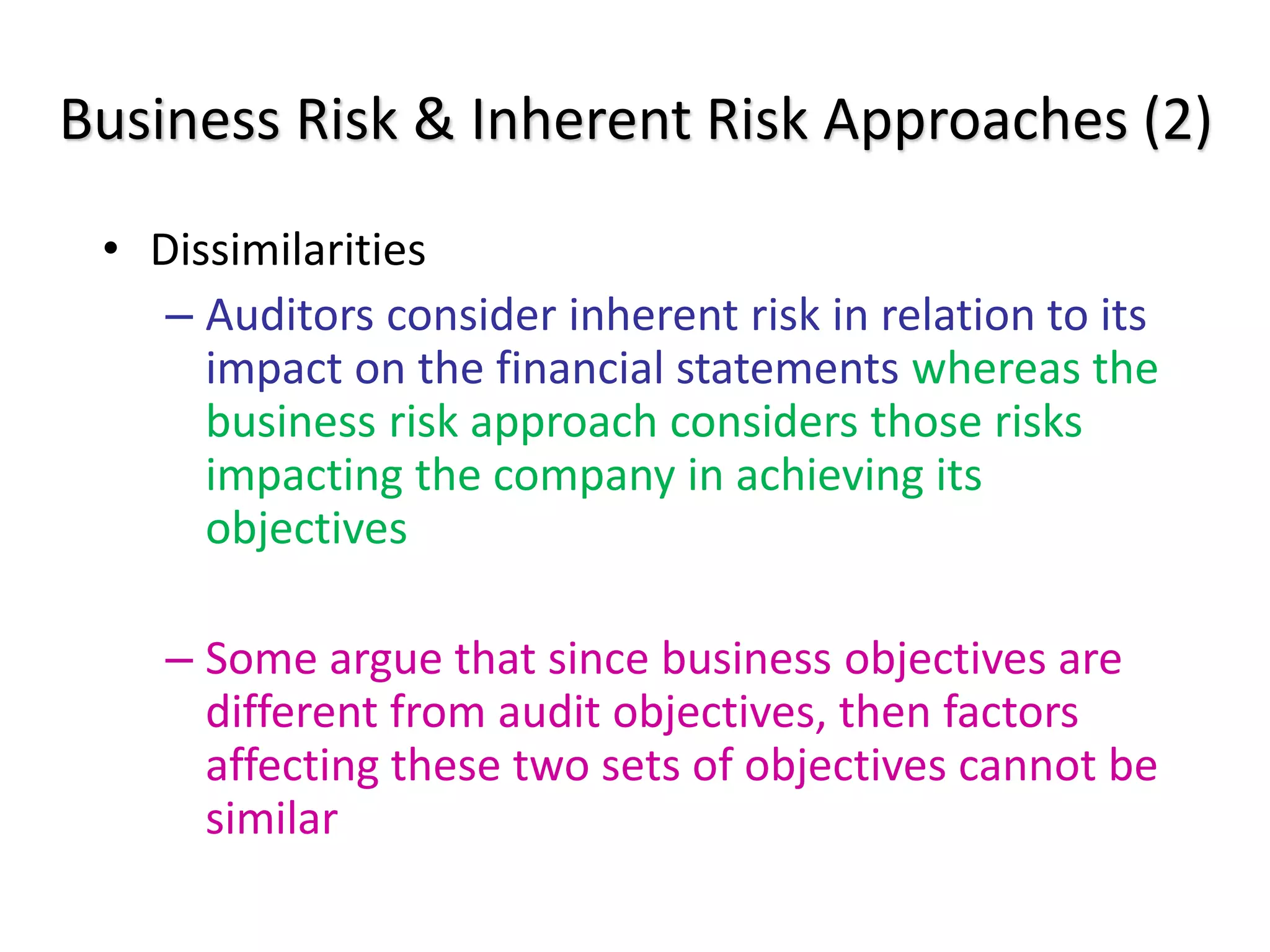Risk Based Approach to Auditing Financial Statements.pptx | Stocks and ...
