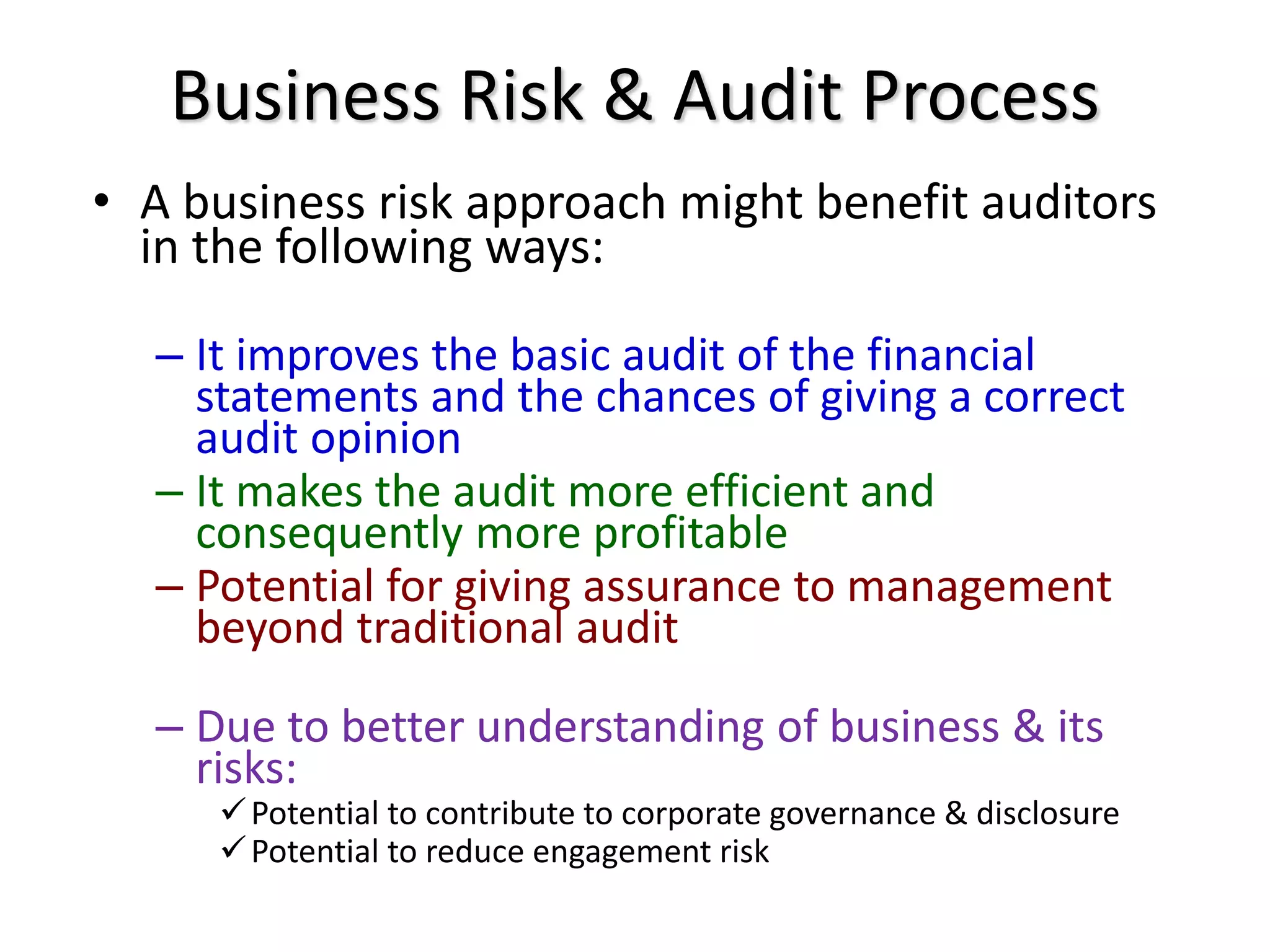 Risk Based Approach to Auditing Financial Statements.pptx | Stocks and ...