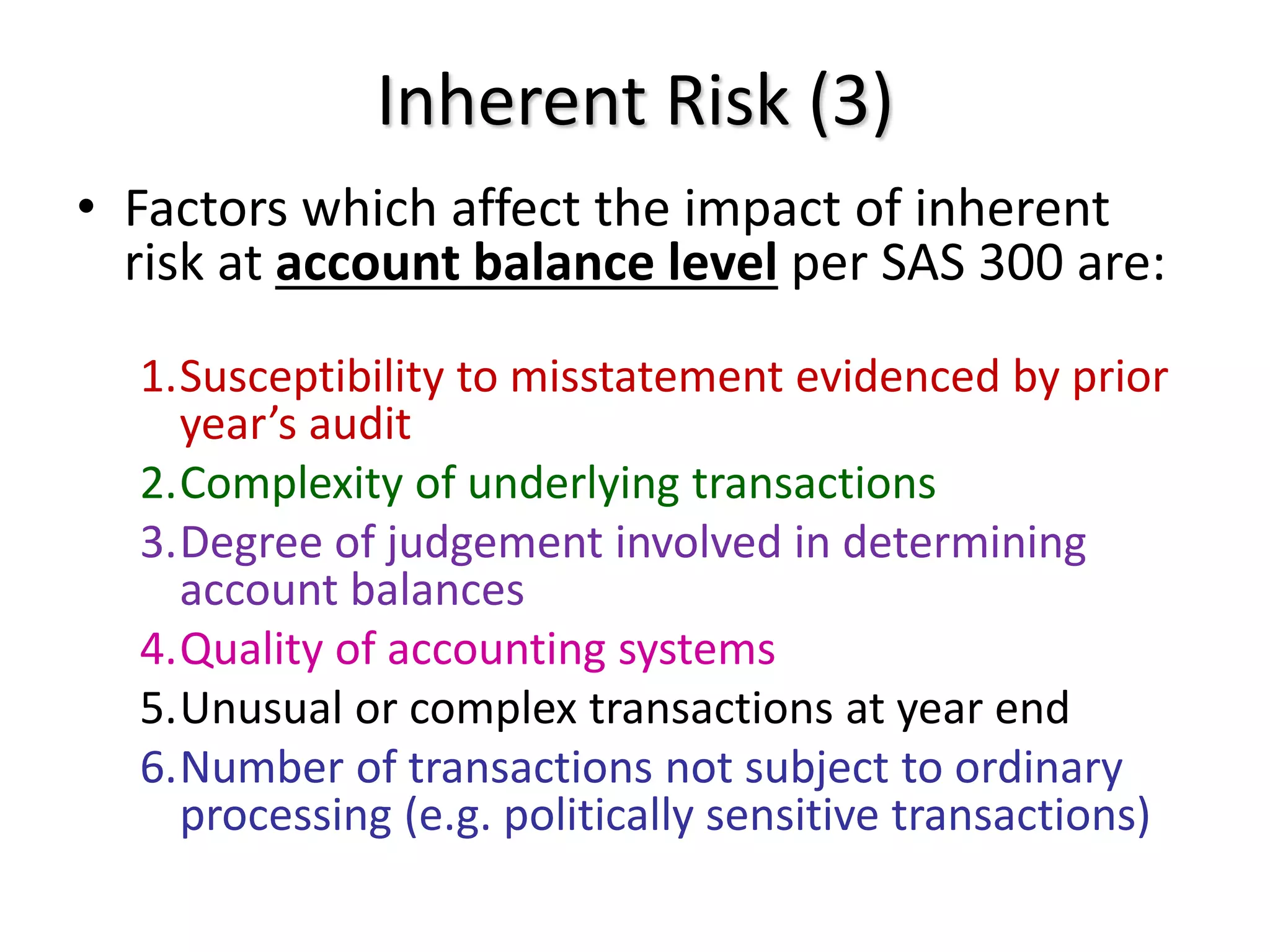 Risk Based Approach to Auditing Financial Statements.pptx | Stocks and ...