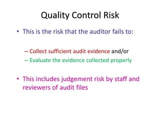 Risk Based Approach to Auditing Financial Statements.pptx | Stocks and ...