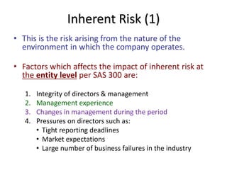 Risk Based Approach to Auditing Financial Statements.pptx | Stocks and ...
