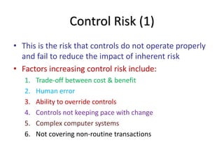 Risk Based Approach to Auditing Financial Statements.pptx | Stocks and ...