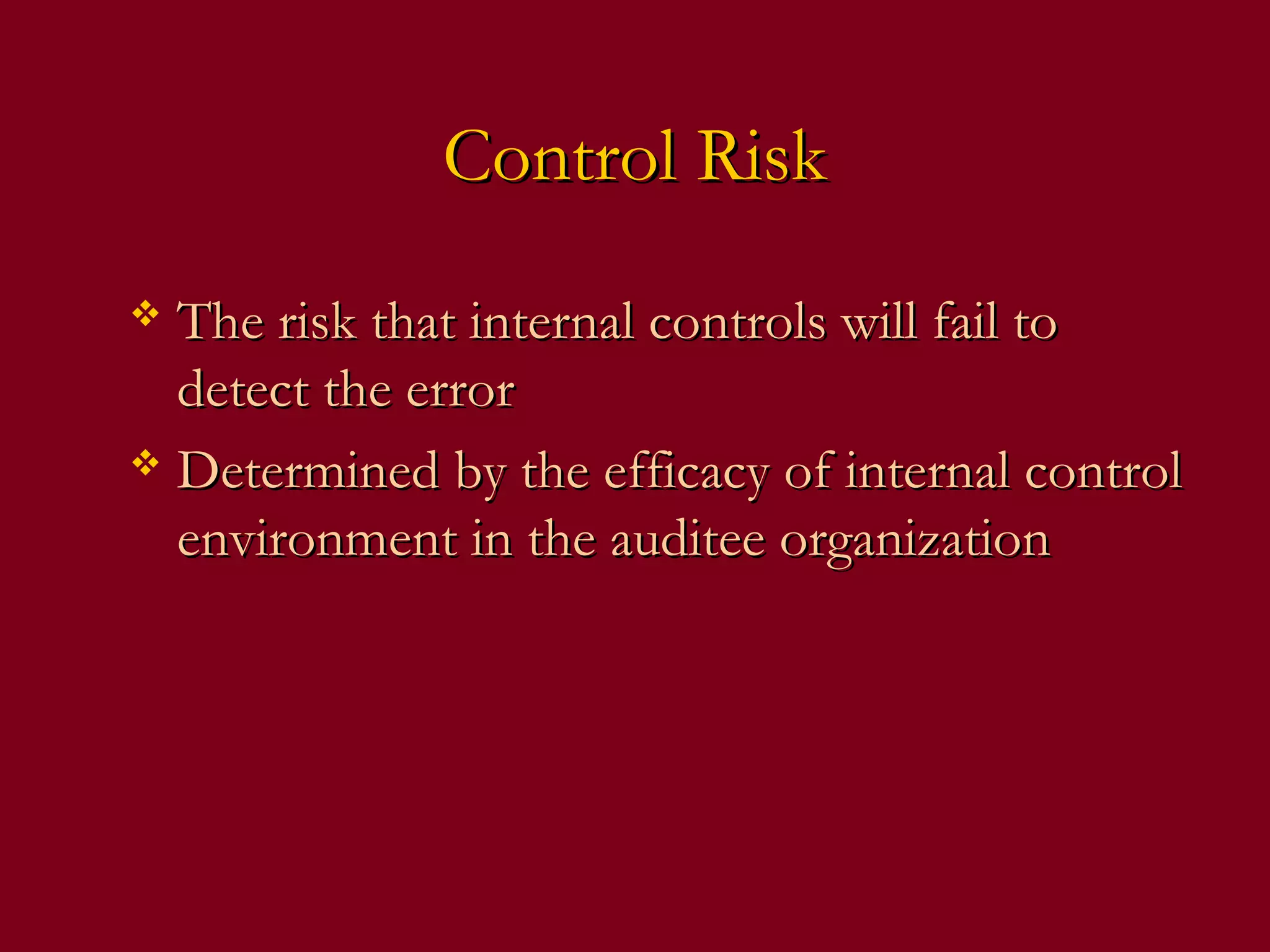 Risk Based Audit Approach | PPT
