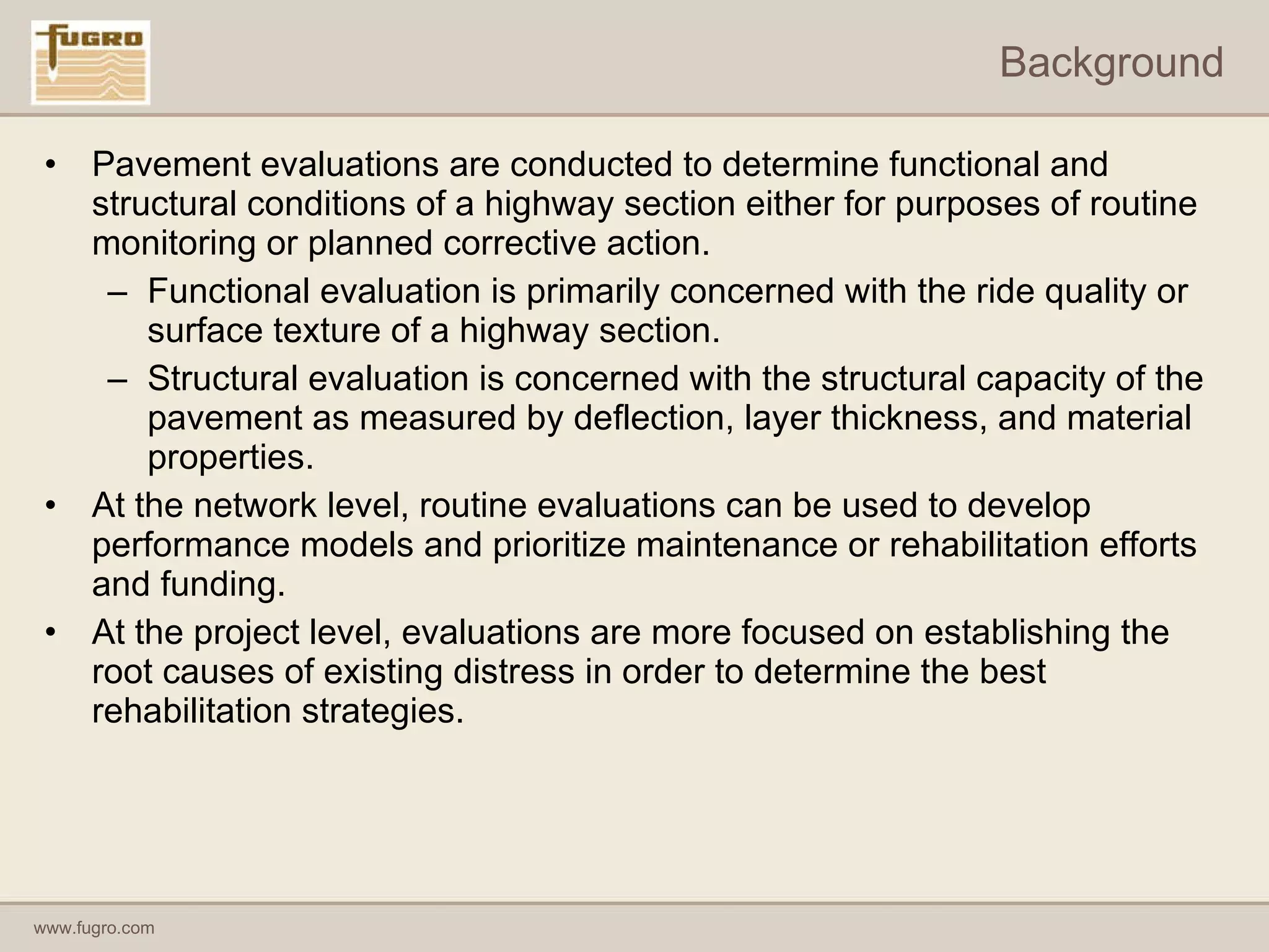 Risk Based Pavement Structural Evaluation And Rehabilitation Design | PPT