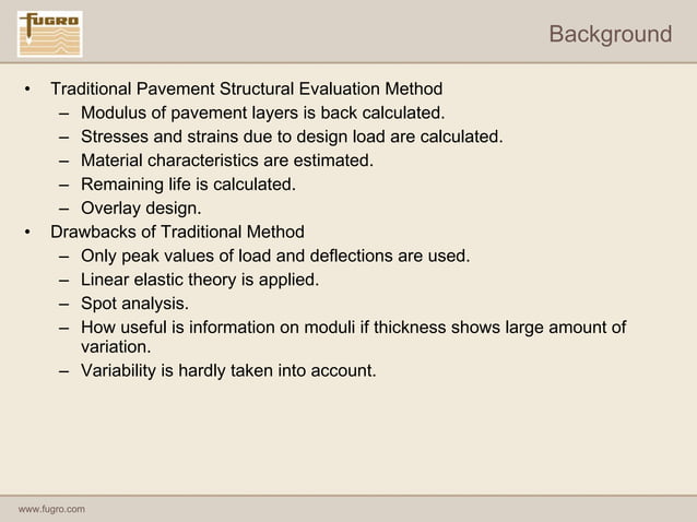 Risk Based Pavement Structural Evaluation And Rehabilitation Design | PPT