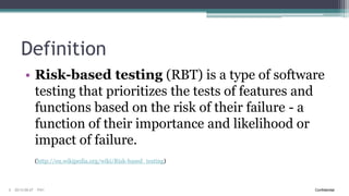 Risk-based Testing | PPTX