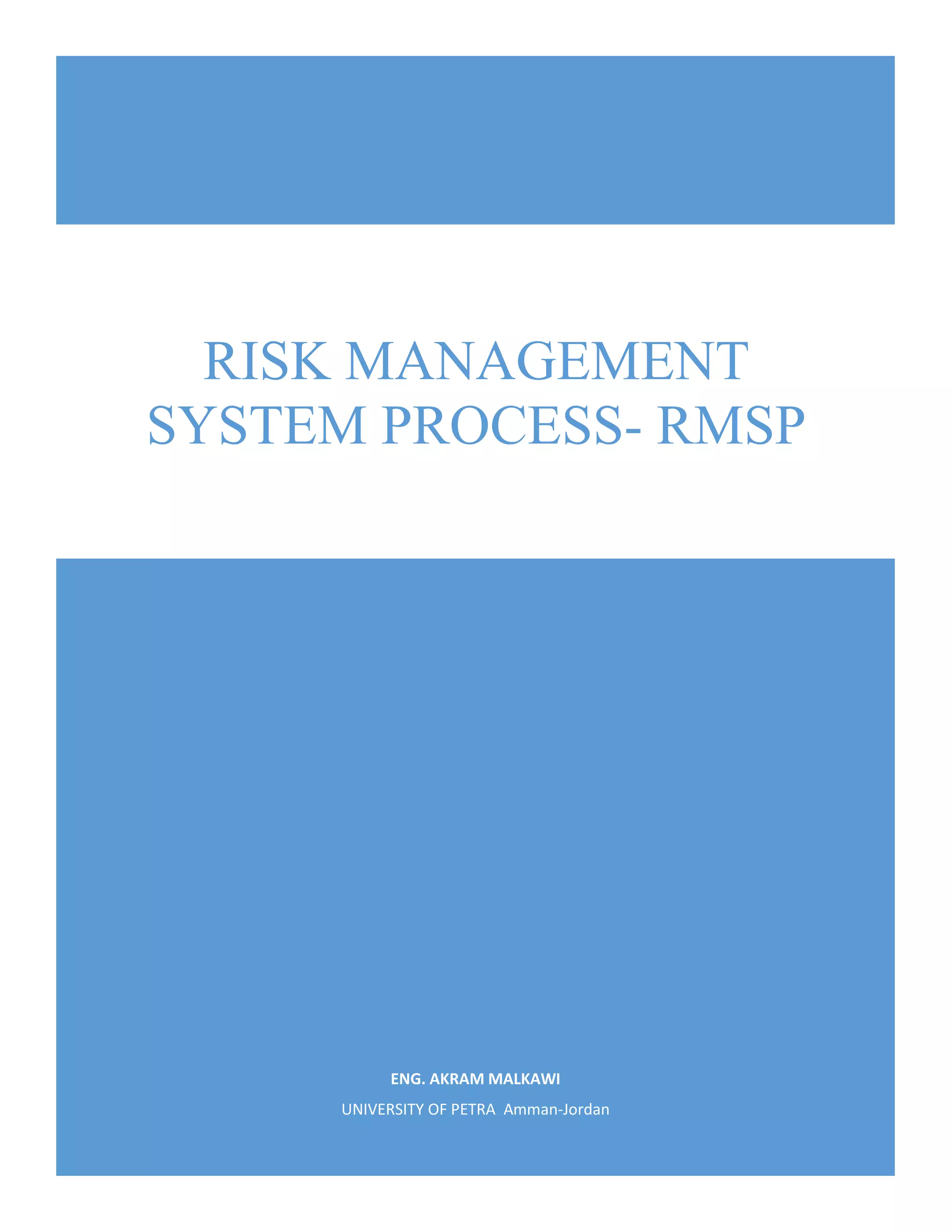 Risk Based Thinking - RMSP "RISK MANAGEMENT SYSTEM PROCESS" | PDF