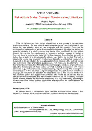 Risk behaviour.... | PDF