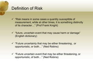 Risk and Opportunities | PPTX