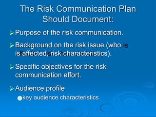 Risk communication Introduction & application | PPTX
