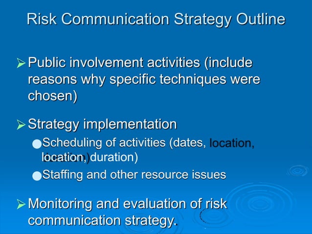 Risk communication Introduction & application | PPT
