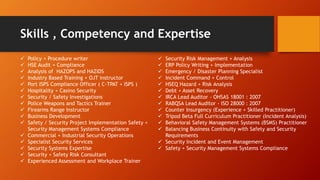 Risk Control Specialist Profile | PPT