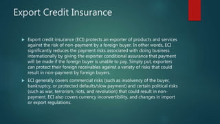 Risk covering documents for export and import business (International ...