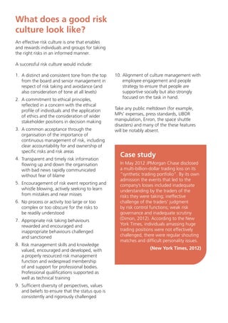 Risk culture - IRM PROTIVITI | PDF