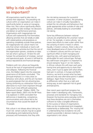 Risk culture - IRM PROTIVITI | PDF