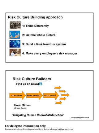 Risk Culture Building: a Strategic Approach to Risk Management | PDF