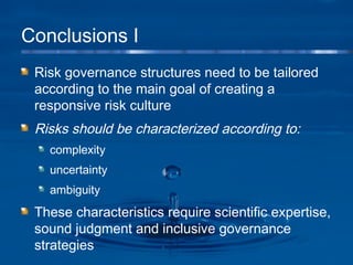 Risk culture: implications for risk governance | PPT