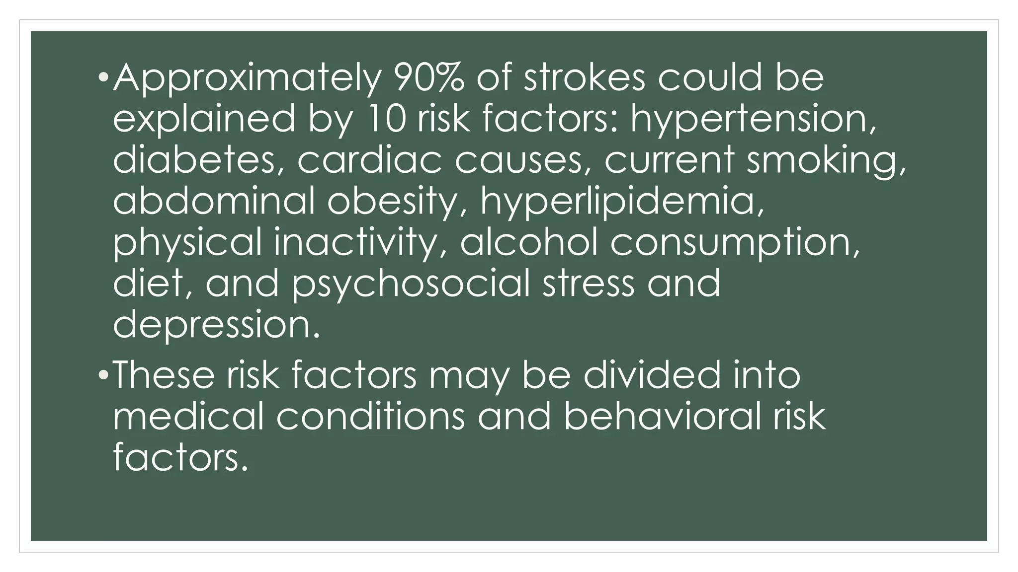 Risk factor for stroke | PPTX
