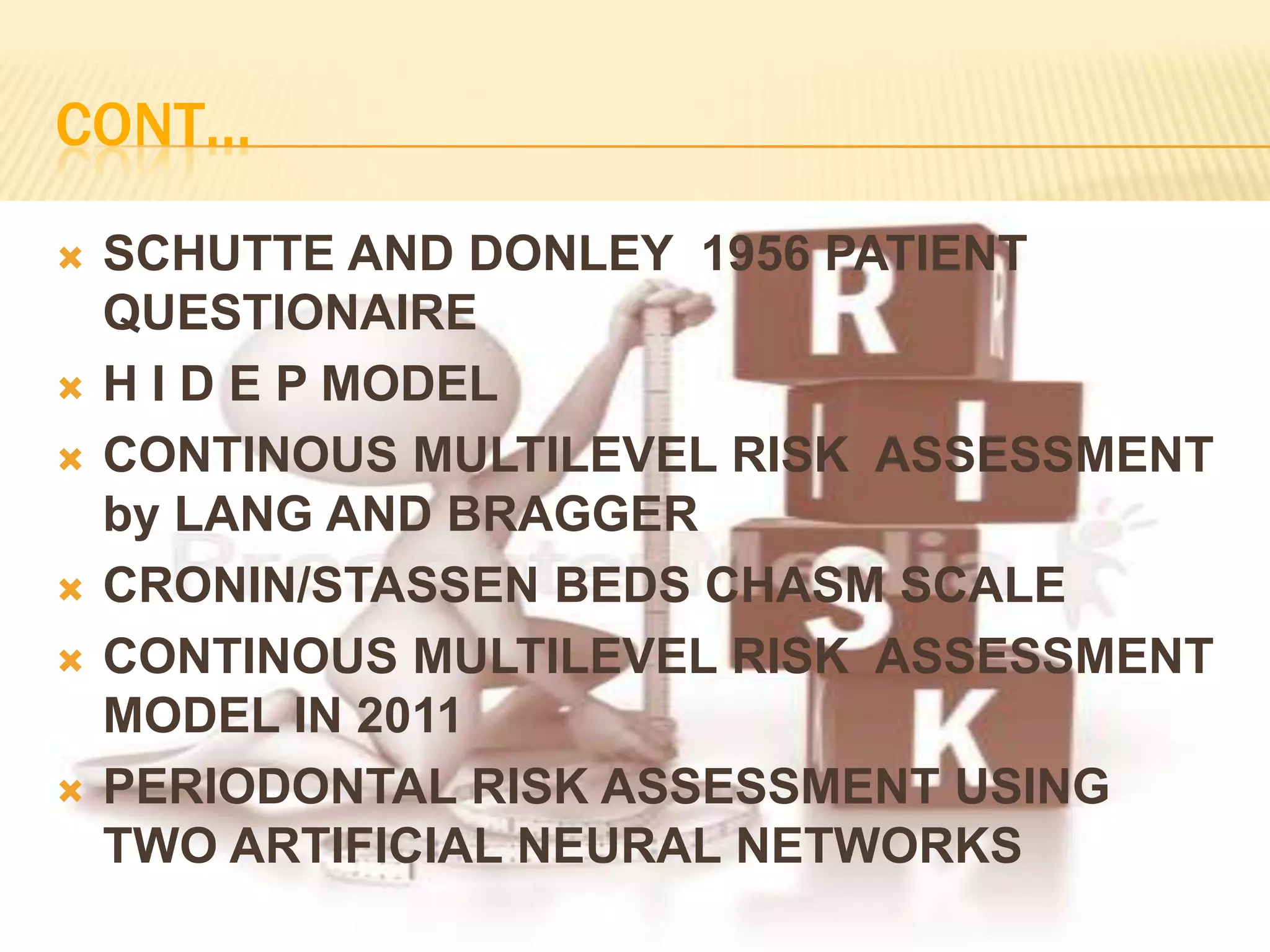 Risk factors and risk assessment of periodontal disease. | PPTX