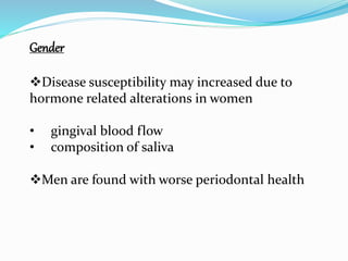Risk Factors For Periodontitis | PPTX