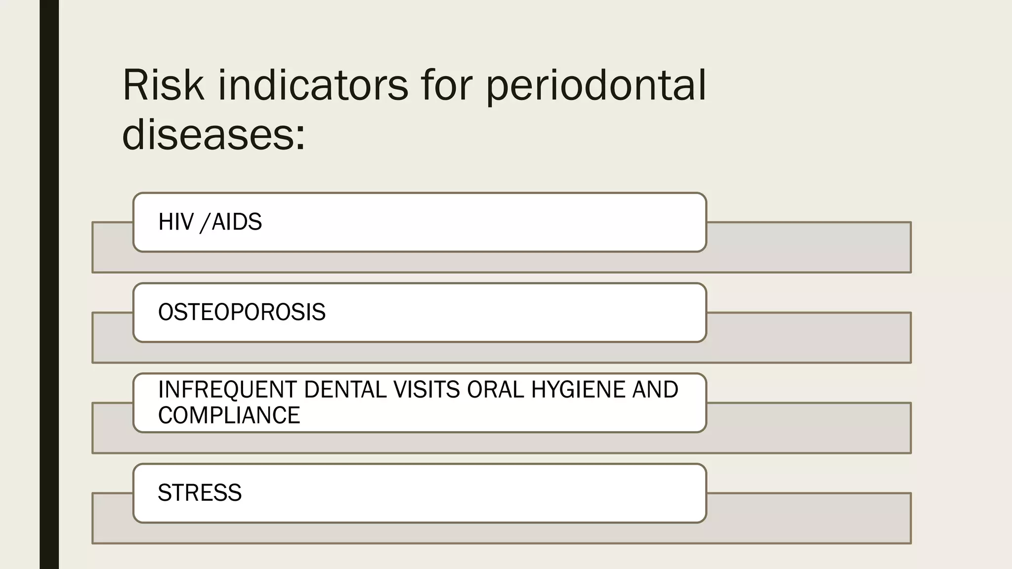 Risk factors in periodontal diseases | PDF