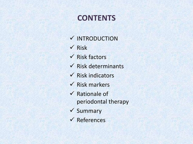 Risk factors | PPT