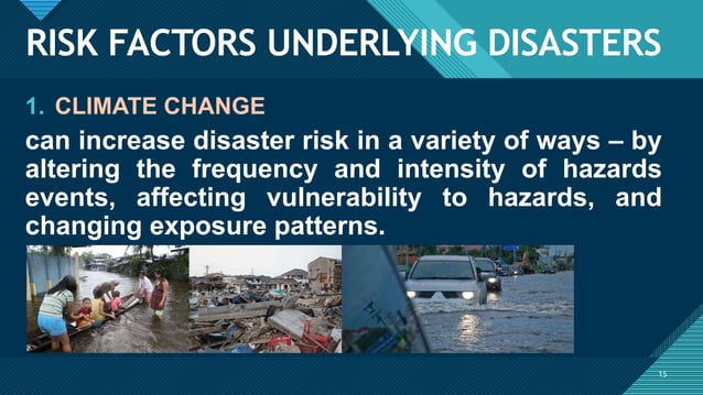 RISK FACTORS UNDERLYING DISASTERS.pptx | Medical Health