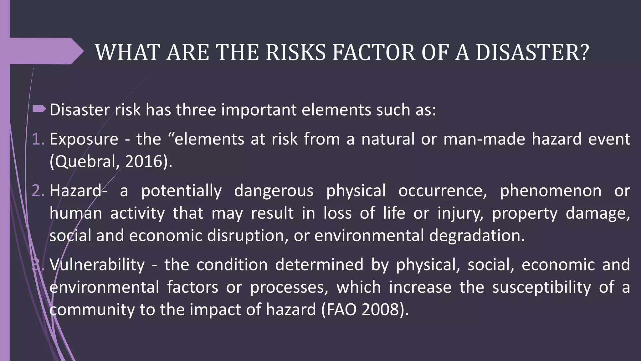 RISK FACTORS UNDERLYING DISASTERS Lesson 2.pptx
