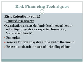 Risk financing | PPTX