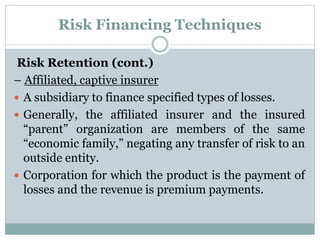 Risk financing | PPTX